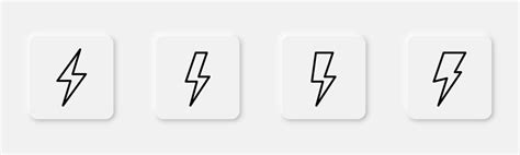 Icône De Foudre En Ligne Symbole Flash Icône De Foudre En Contour