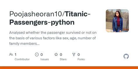 GitHub Poojasheoran10 Titanic Passengers Python Analysed Whether The Passenger Survived Or