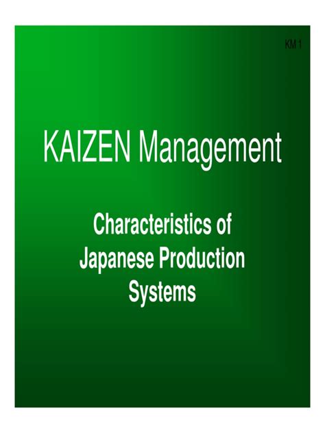 Kaizen Management Pdf Production And Manufacturing Business