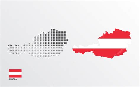 Premium Vector Vector Illustration Of Austria Map With Flag