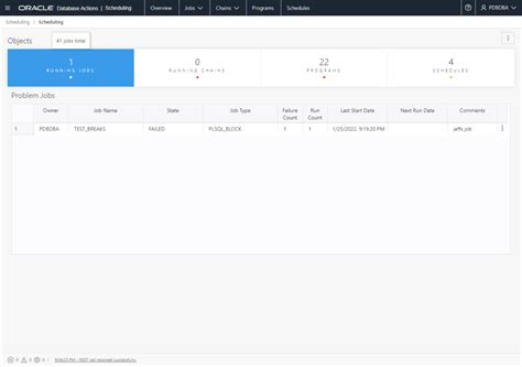 Dbms Scheduler Support In Sql Developer Web Overview