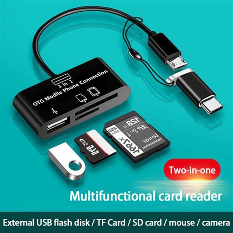 Кардридер 5 в 1 универсальный Usb Type C Micro Usb устройство для