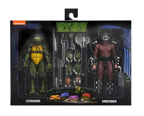 Pre Order Neca 7 Scale Tmnt Leonardo Vs Shredder Rooftop Battle