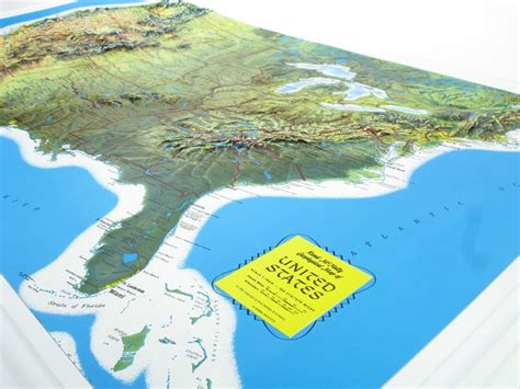 US Rand McNally 3D Raised Relief Map In 2022 Relief Map Digital