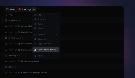 Exporting Data Linear Docs