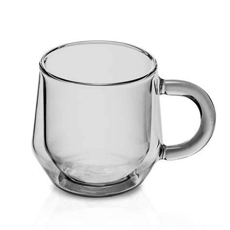 Double Walled Glass Coffee Mugs Set Of 2 Hearth Goods