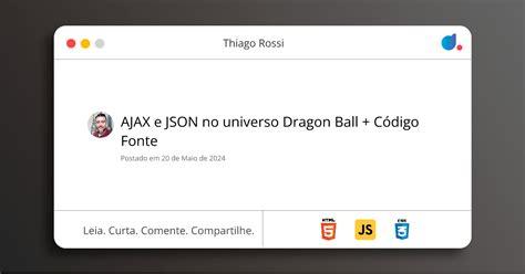 AJAX e JSON no universo Dragon Ball Código Fonte Thiago Rossi