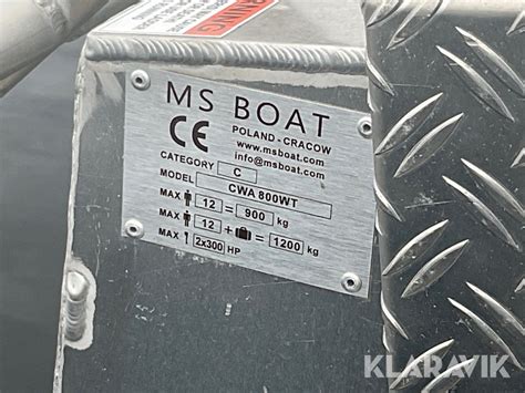 Båt Ms Boat Cwa 800 Wt Luleå Klaravik Auktioner