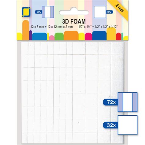 Jeje Produkt 3d Foam Dots Square Rectangle 2mm Art Of Craft