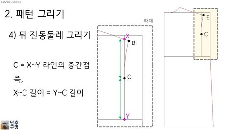 옷 기본패턴 그리는 방법 2편여성 상의 뒤판 그리기 Youtube