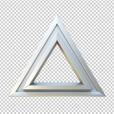 투명한 배경에 있는 삼각형 기하학적 모양의 스트로크 프리미엄 Ai 생성 Psd