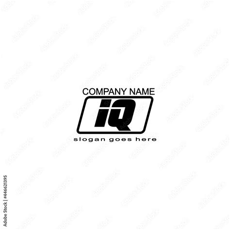 Vetor De Initial Logo Iq Inside A Black Parallelogram Do Stock Adobe