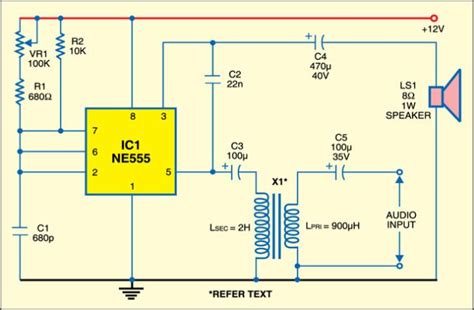 555 Audio PWM Apmlifier Full Circuit With Explanation