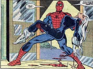 Spiderman Black Cat Kissing