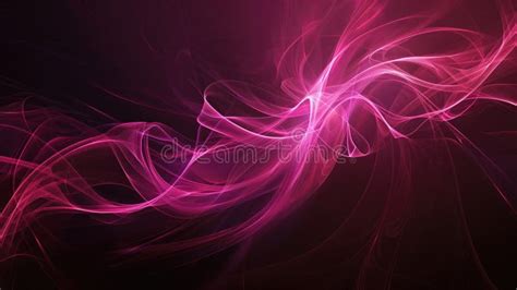 Abstract Pink And Purple Light Waves On A Dark Background Creating A Dynamic And Flowing Pattern