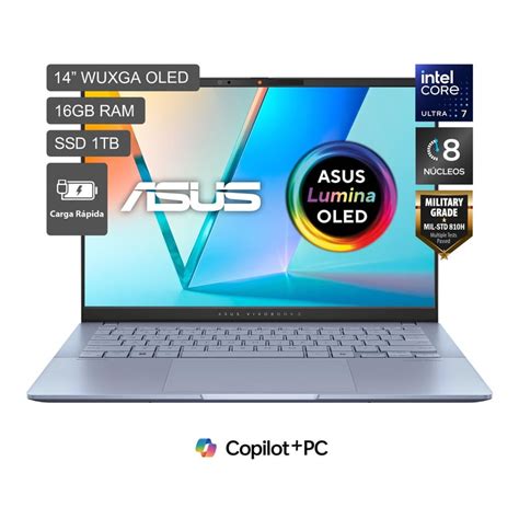 Laptop Asus Vivobook S14 Intel Core Ultra 7 256v 16gb Ram 1tb Ssd 14