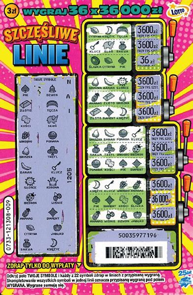 Szczęśliwe Linie 733 Zdrapka Lotto