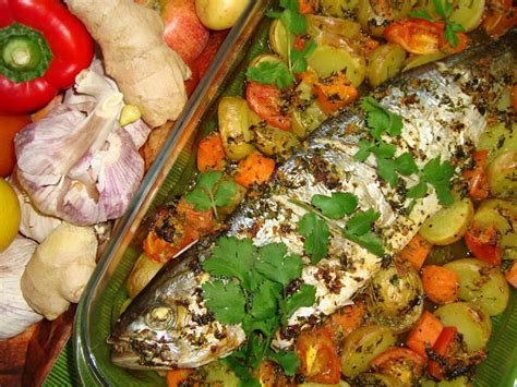 O Tempero Da Nesita Anchova Assada Legumes E Ervas Frescas