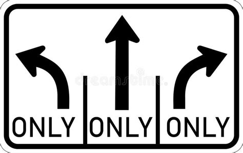 Vector Graphic Of A Usa Advance Lane Intersection Control Highway Sign