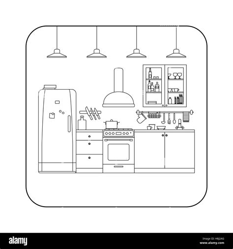 Kitchen Cupboard Stock Vector Images Alamy
