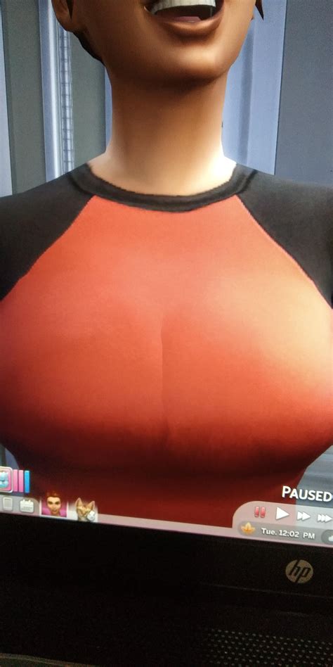 Mesh Glitch Anyone Else Had This Weird Boob Line Happen In Their Game R Sims4