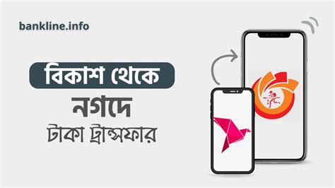 বিকাশ থেকে নগদে টাকা ট্রান্সফার করার নিয়ম Bankline