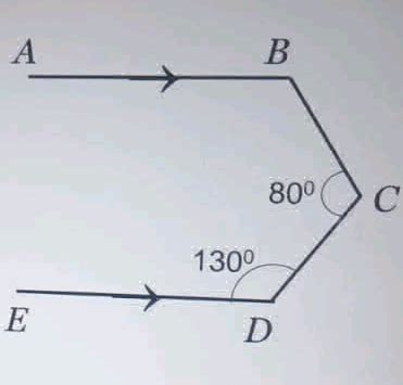In The Given Figure Lines Ab And De Are Studyx