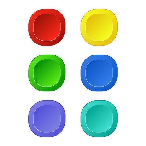Premium Vector Round Blank Buttons