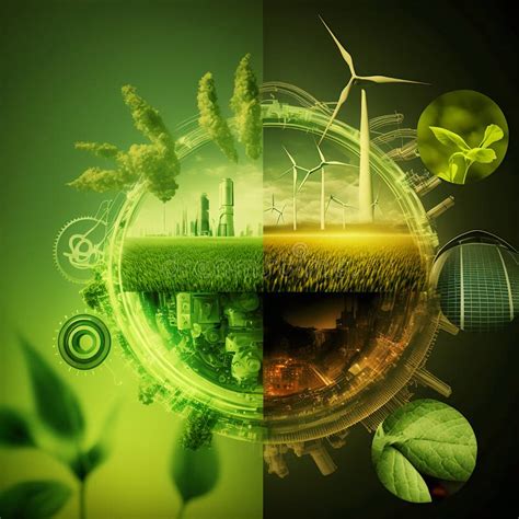 Planet Full Of Green Energies Renewable Energy Concept Stock