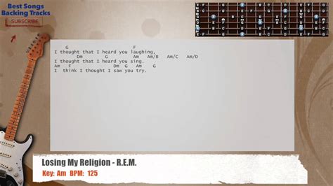 🎸 Losing My Religion Rem Guitar Backing Track With Chords And