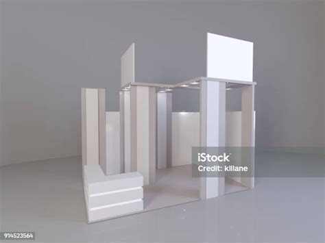 전시회 스탠드 전시 장비의 시각화를 렌더링 광고 공간 흰색 배경에 3d 0명에 대한 스톡 사진 및 기타 이미지 0명 건설 산업 광고 Istock