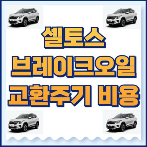 셀토스 브레이크 오일 교환주기 교체비용
