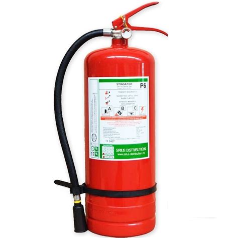 Преносим пожарогасител с манометър P6 с Abc прах Tianbo 6 кг стикер А6 Emag Bg