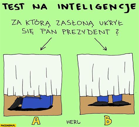 Test Na Inteligencję Za Którą Zasłoną Ukrył Się Pan Prezydent Stoi