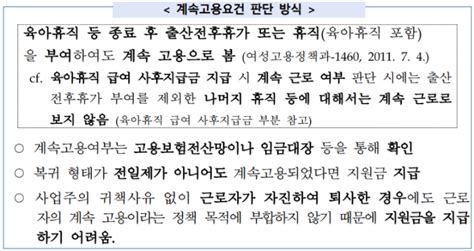 회사에서 육아휴직 허용해준 사업주 지원금 안내 대체인력 지원금 신청 방법 2211 시행 네이버 블로그