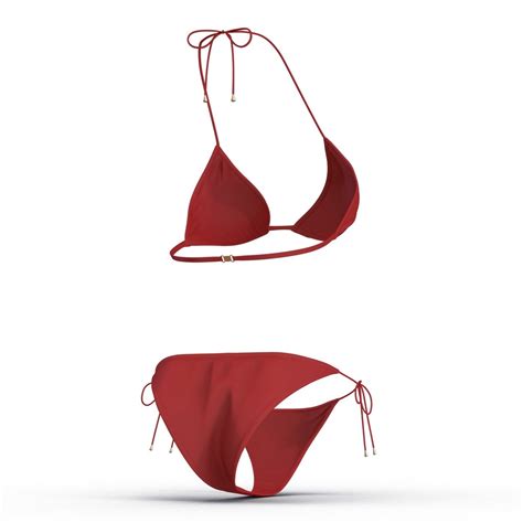 3d Bathing Suit Red Model
