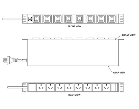 8 port basic pdu 8 3 pin aus gpo [individually switched] outputs 1