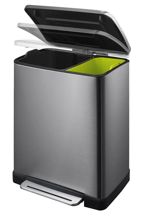Order E Cube Recycle Step Bin L Black Steel Online At EKO Europe