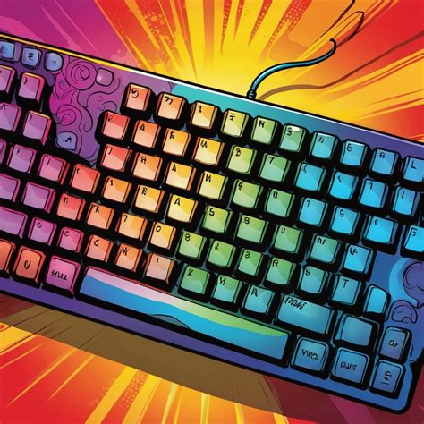 Colourful Keyboard Background Stable Diffusion Online