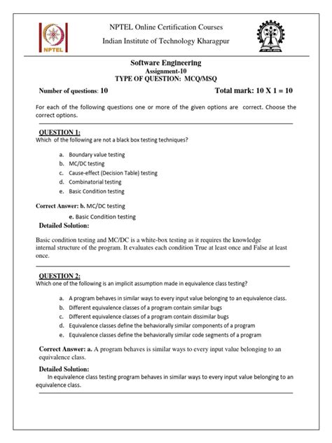 Se Assignment 10 Pdf Computer Programming Unit Testing