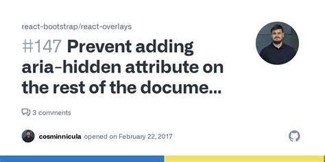 Prevent Adding Aria Hidden Attribute On The Rest Of The Document Content When Modal Is Opened