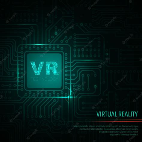 premium vector electric circuit virtual reality chip