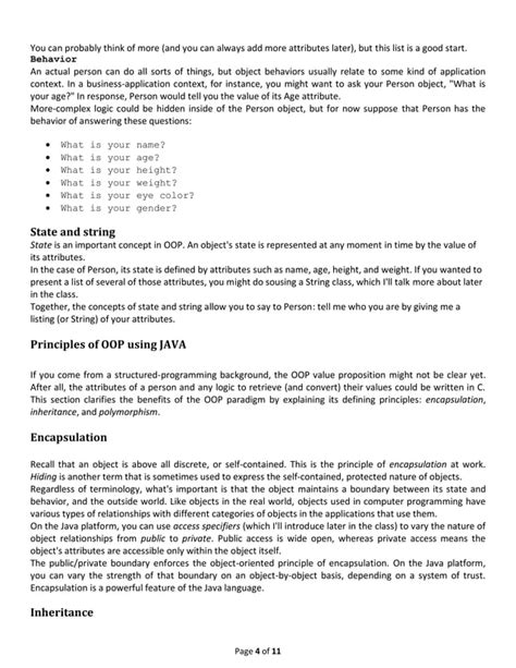 Class Notesweek 2 On Basic Concepts Of Oop 2 Pdf
