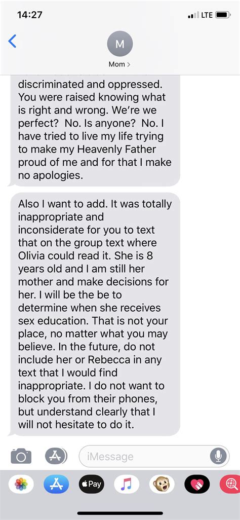 After I Come Out My Mom Threatens To Block Me From Family And Something About Doing Her Best