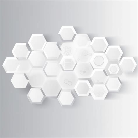 Premium Photo White Clean Hexagonal Medical Concept