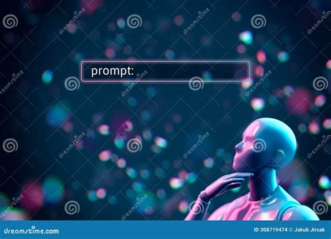 Artificial Intelligence Ai Think About Prompt Stock Illustration