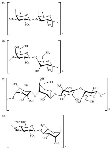 Sulfated Polysaccharide Chemical Structures Of A Fucoidan B