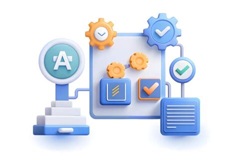 premium photo 3d ai automation quality control icons pairing ai