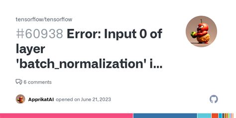 error input 0 of layer batch normalization is incompatible with the