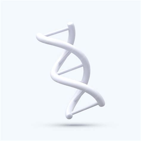흰색 배경에 고립 된 3d 현실적인 의료 나선형 유전 Dna 만화 스타일 벡터 일러스트 레이 션의 분자 화학 물리학 과학 생화학